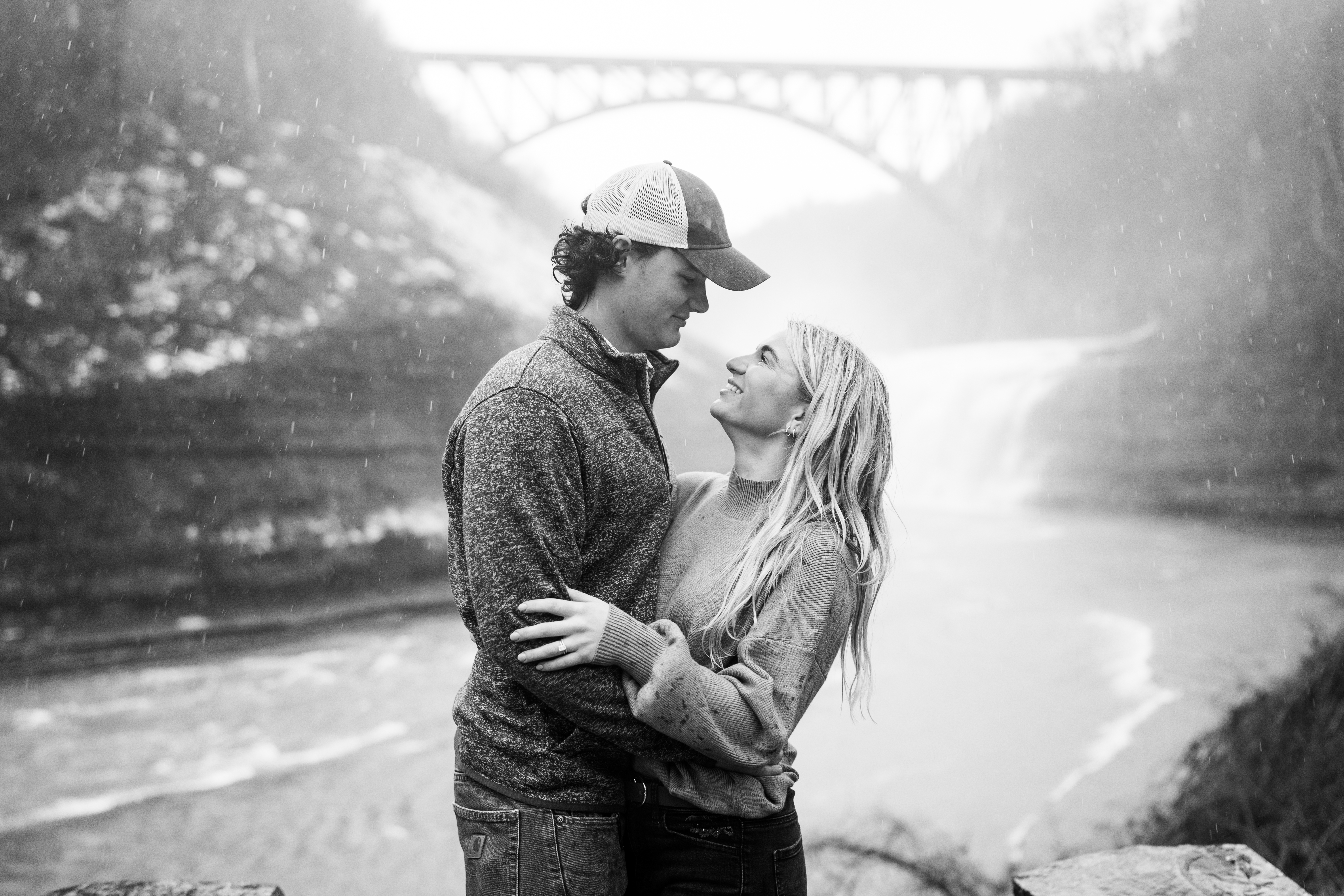 Rainy Day Engagement Session | Letchworth State Park