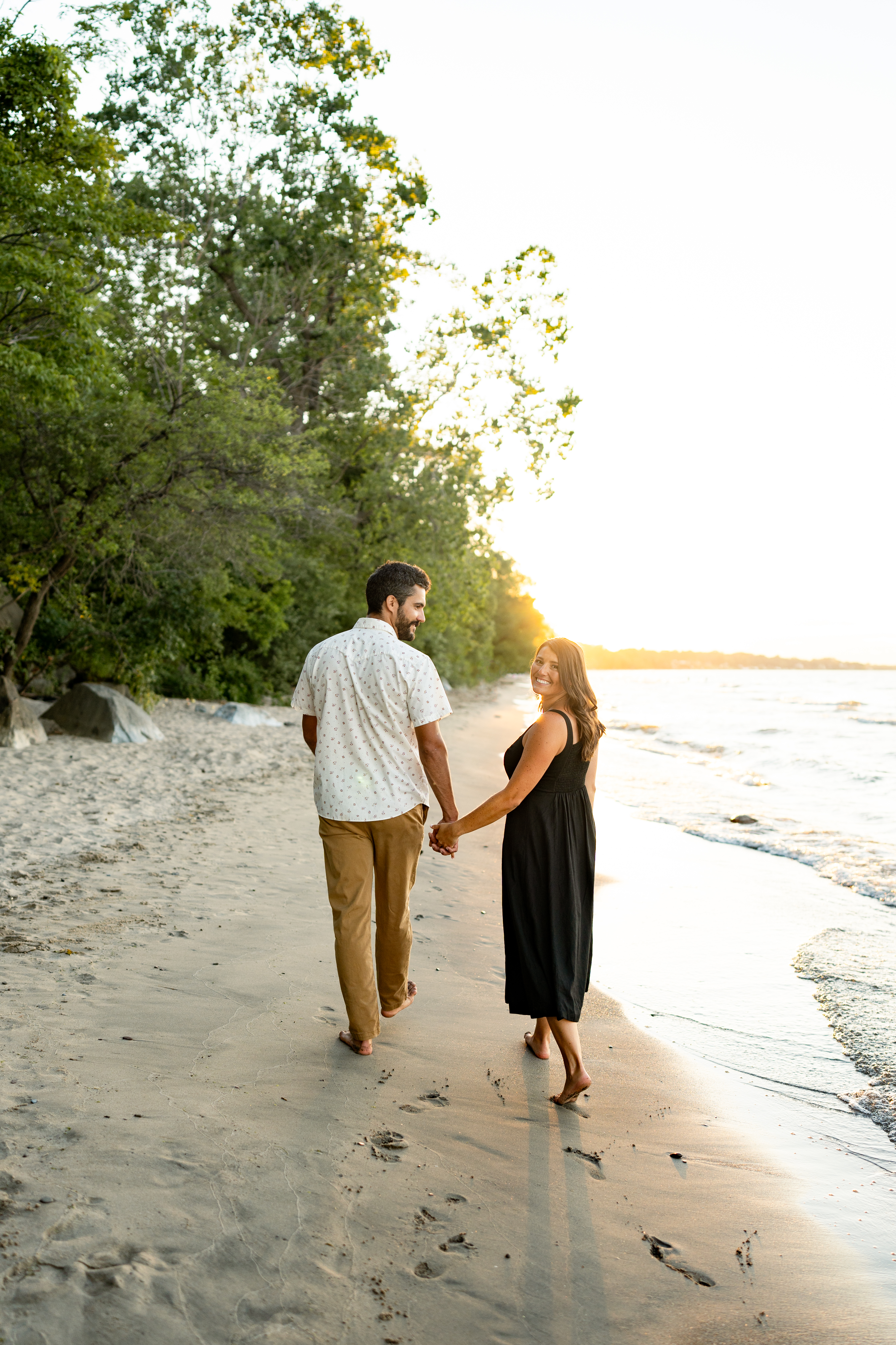 Beach Engagement Photos in Rochester, NY | Jessica & Bram