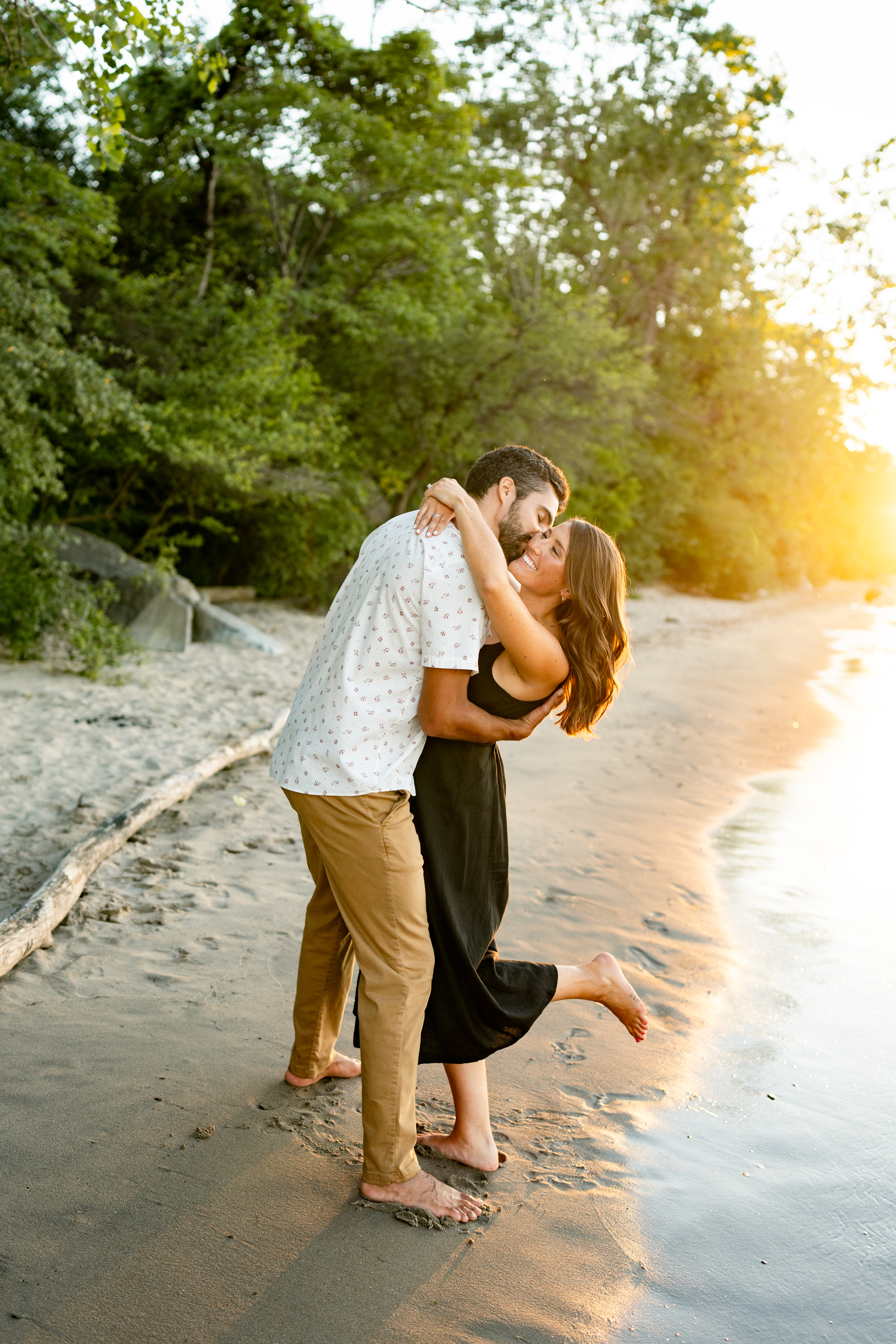 Beach Engagement Photos in Rochester, NY | Jessica & Bram